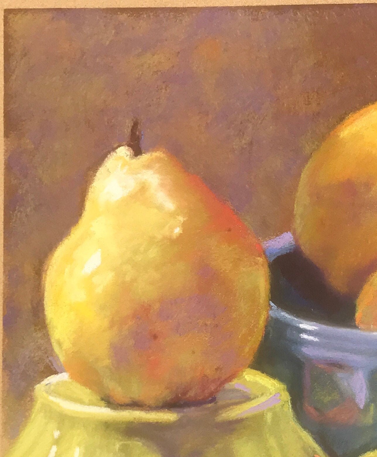 Painting Still Life Pears With Bowls Pastel Original - Etsy