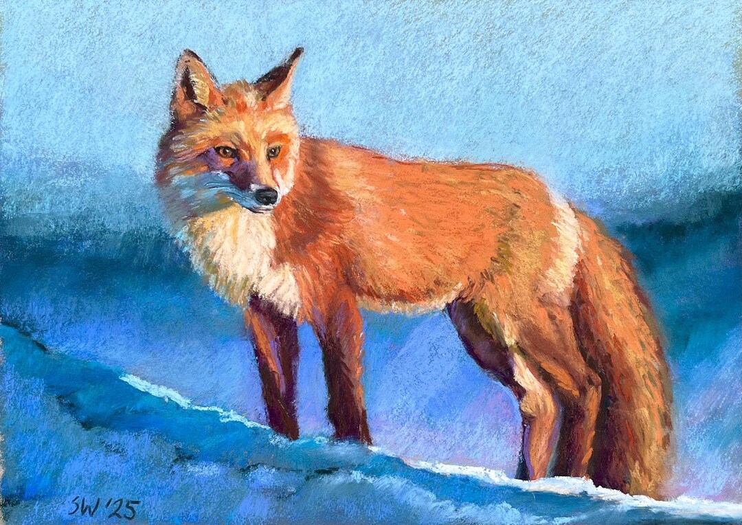 Fox Painting in Pastel Original Art - Etsy