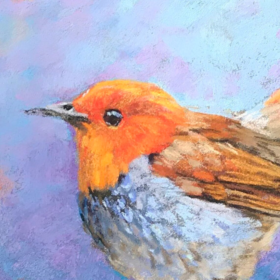Original Painting of Robin Colorful Bird Art - Etsy