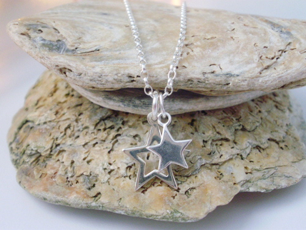 Star Necklace, Sterling Silver Star Pendant Necklace, Silver Necklace ...