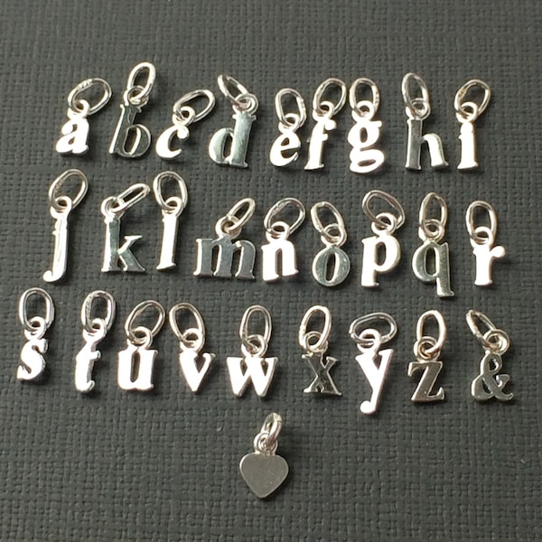 Sterling Silver Alphabet Letters - Etsy