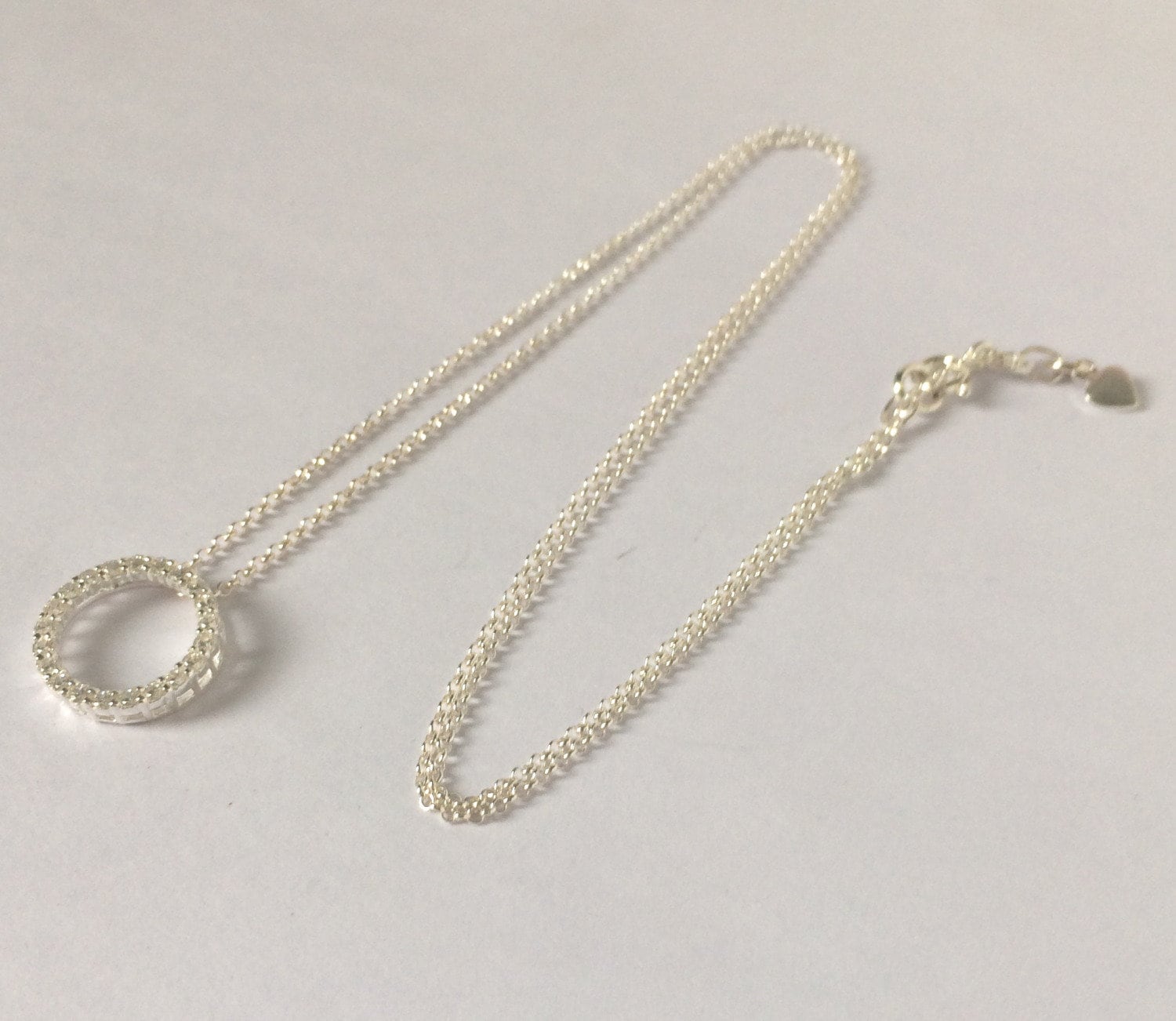 Sterling Silver Circle of Life Necklace for Women, Sparkling Cubic ...