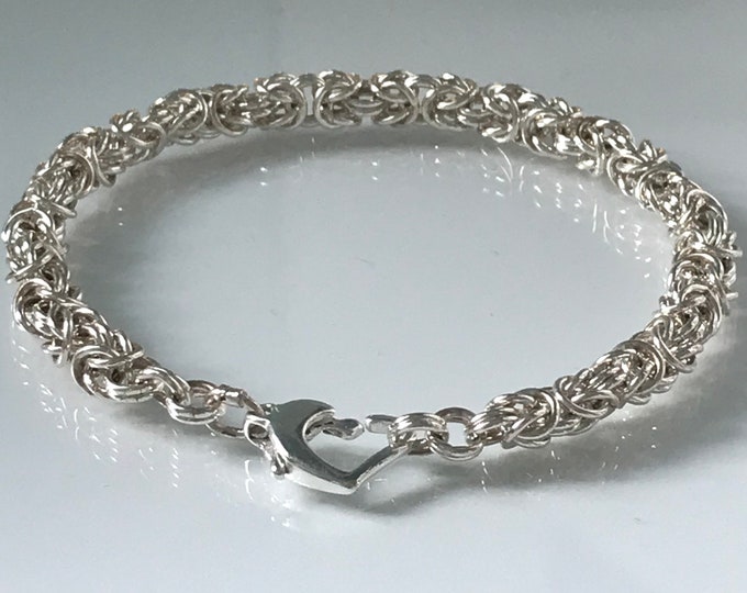 Sterling Silver Bracelets for Women, Silver Multi Link Chain, Charm ...