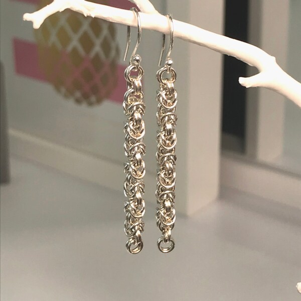 Box Chain Earrings - Etsy UK