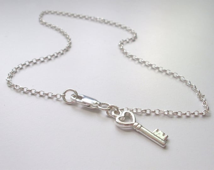 Dainty Gold Heart Lock and Key Anklet, Gold Anklets for Women - Etsy