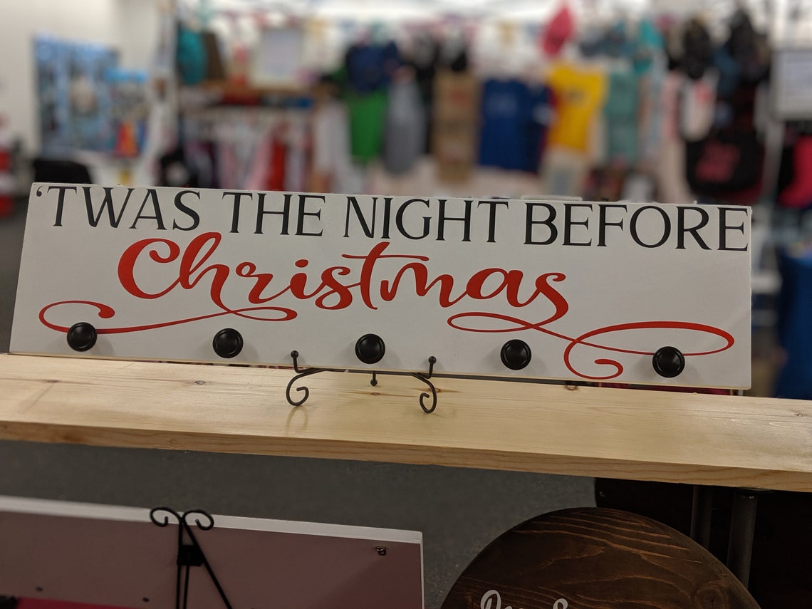 Stocking Holder Signs. Avail. 3,4,5 & 6 Hooks - Etsy
