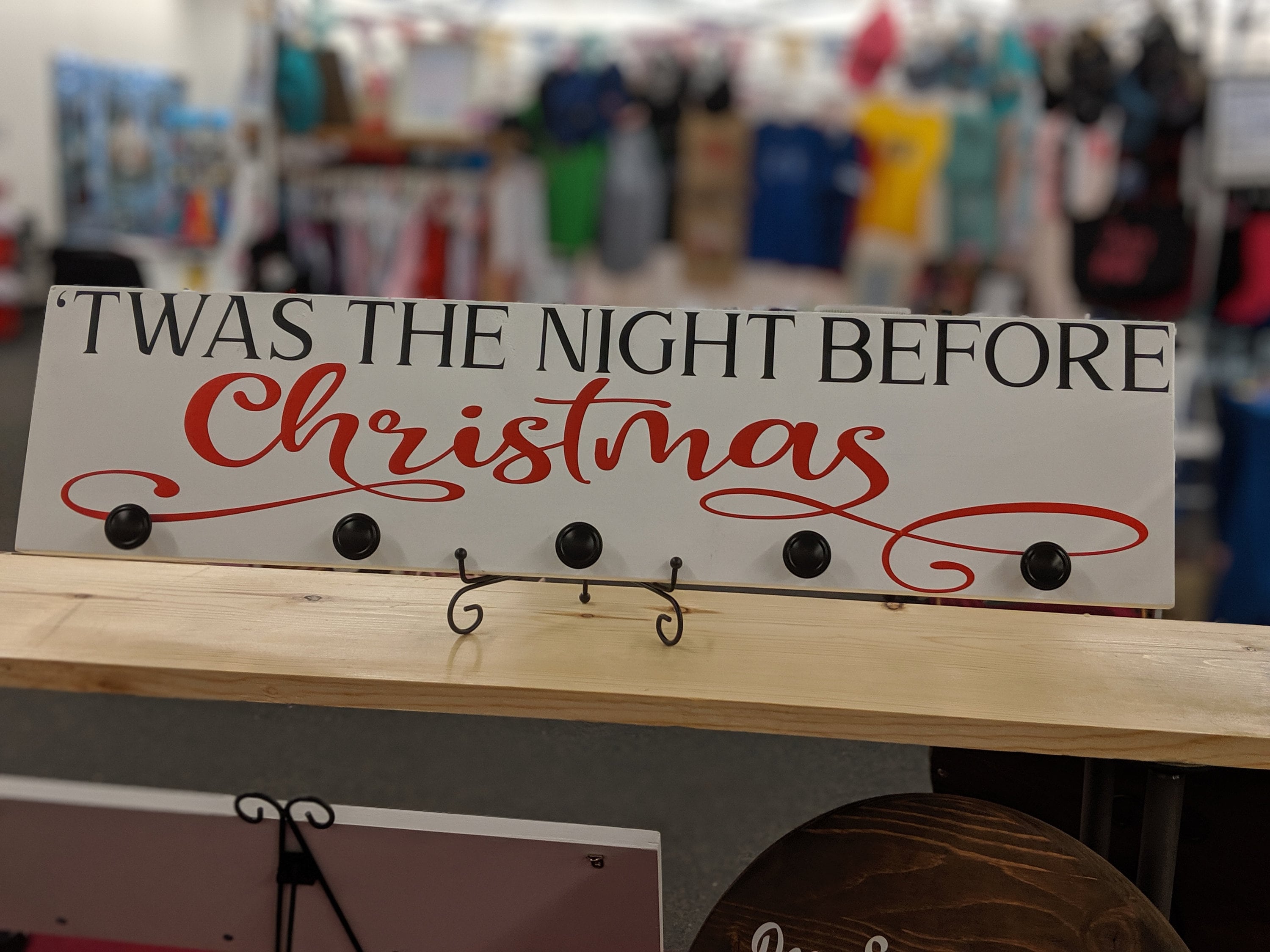 Stocking Holder Signs. Avail. 3,4,5 & 6 Hooks - Etsy