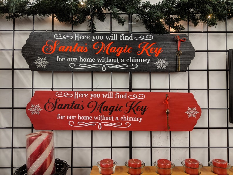 Santa's Magic Key Sign - Etsy