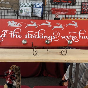 Stocking Holder Signs. Avail. 3,4,5 & 6 Hooks - Etsy
