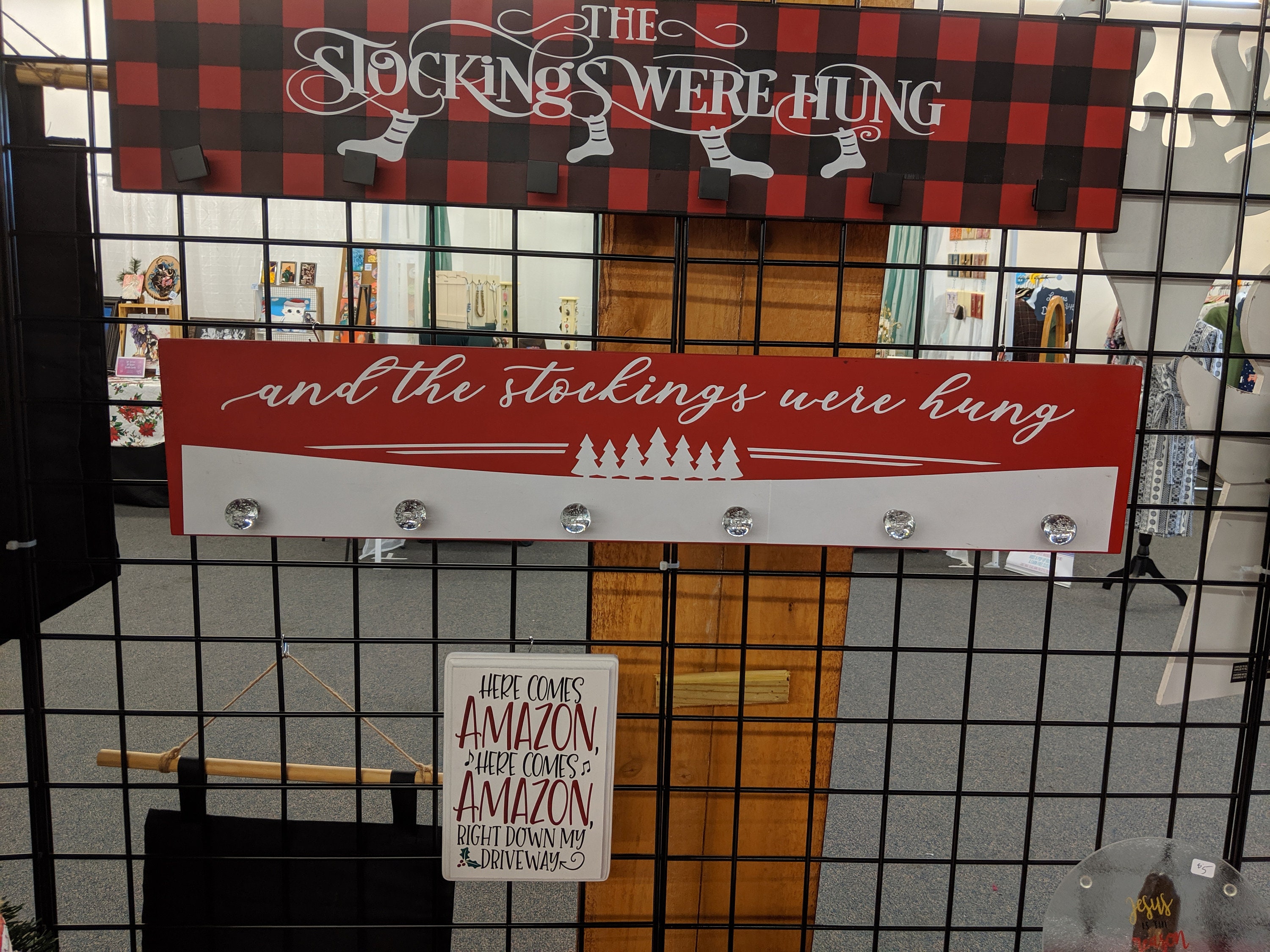 Stocking Holder Signs. Avail. 3,4,5 & 6 Hooks - Etsy