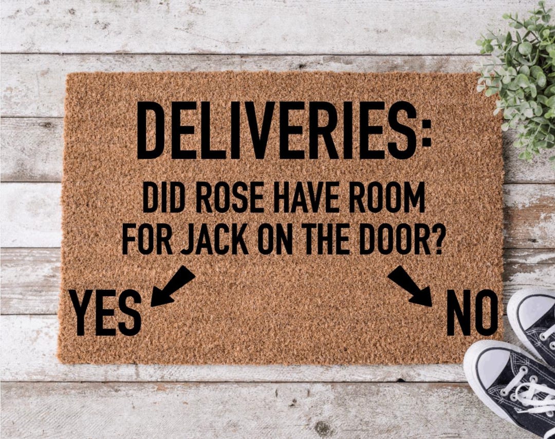 Jack and Rose Doormat, Jack and Rose Door Mat, Jack Rose Doormat, Cute ...