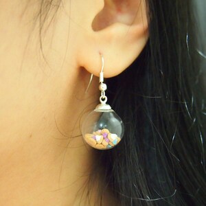 Mini Iced Gems Glass Globe Earrings - Etsy Australia