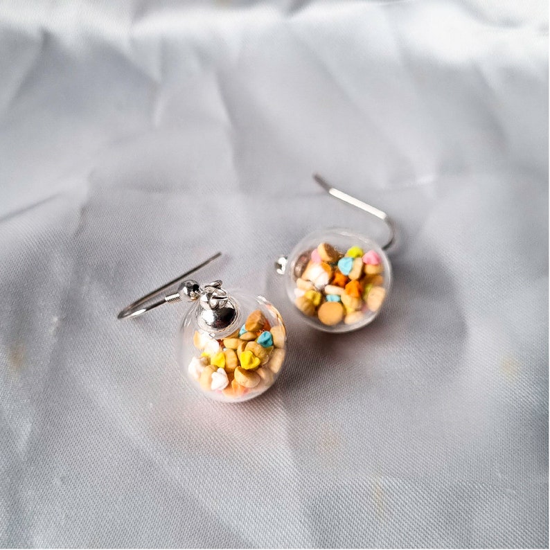 Mini Iced Gems Glass Globe Earrings - Etsy Australia