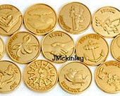 Small Unity Coins Gold Wedding Arras Coins | Etsy