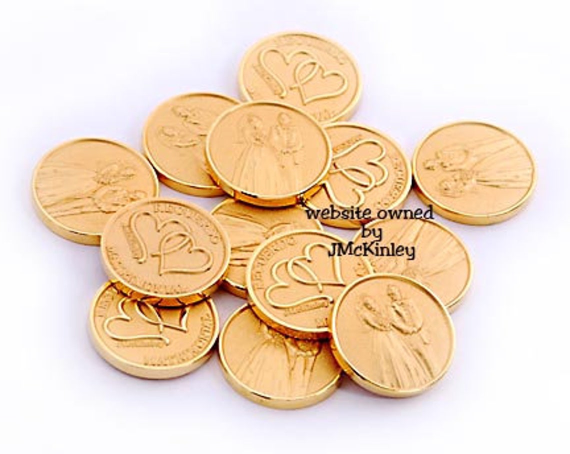 Gold Wedding Couple Arras Coins | Etsy