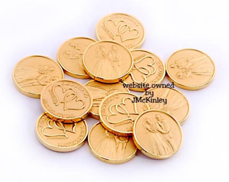 Gold Wedding Couple Arras Coins | Etsy