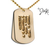 Gold Dog Tag - Etsy