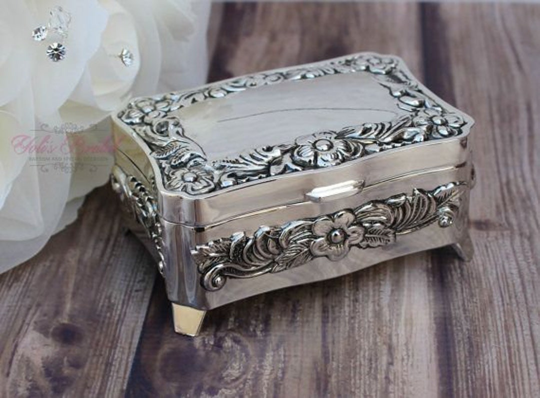 Some Imperfections. 2 Boxes Left. Personalized Silver Arras Box ...