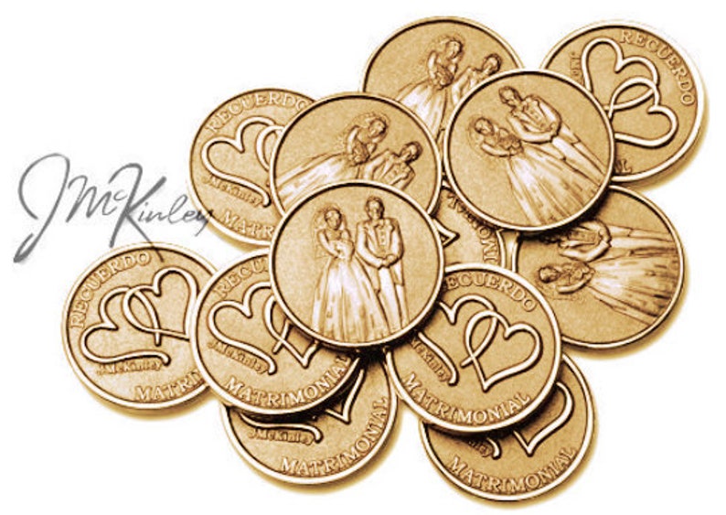 Gold Wedding Couple Arras Coins - Etsy