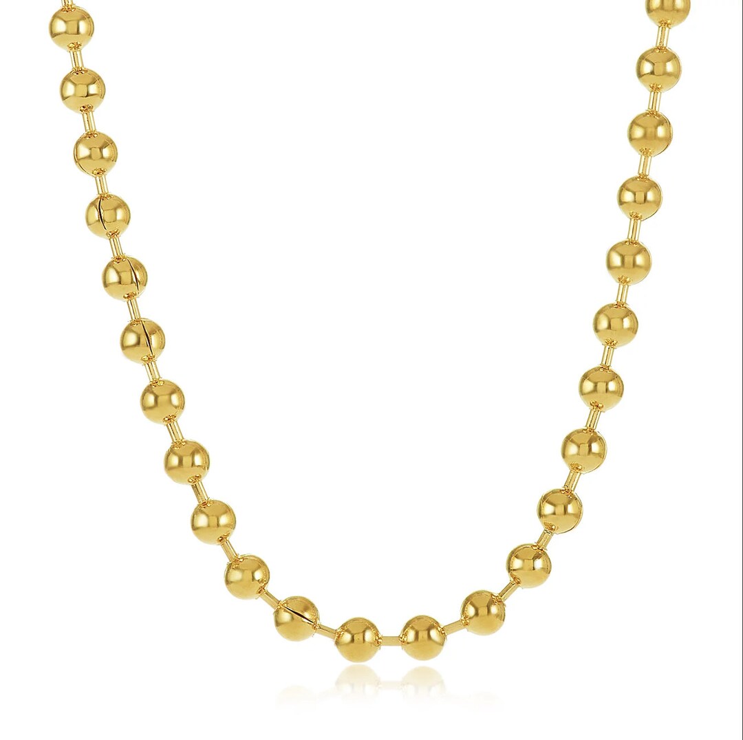 Elegant 3mm Gold Filled Ball Chain With Military Clasp 30 Inch, or ...