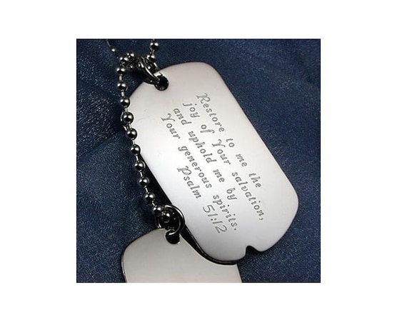 Customized Sterling Silver Engraved Military Dog Tags DT1 - Etsy
