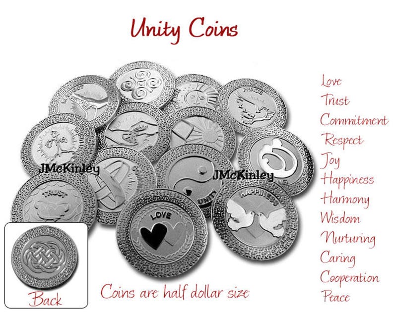 Elegant Large Silver Wedding Arras Unity Coins - Etsy