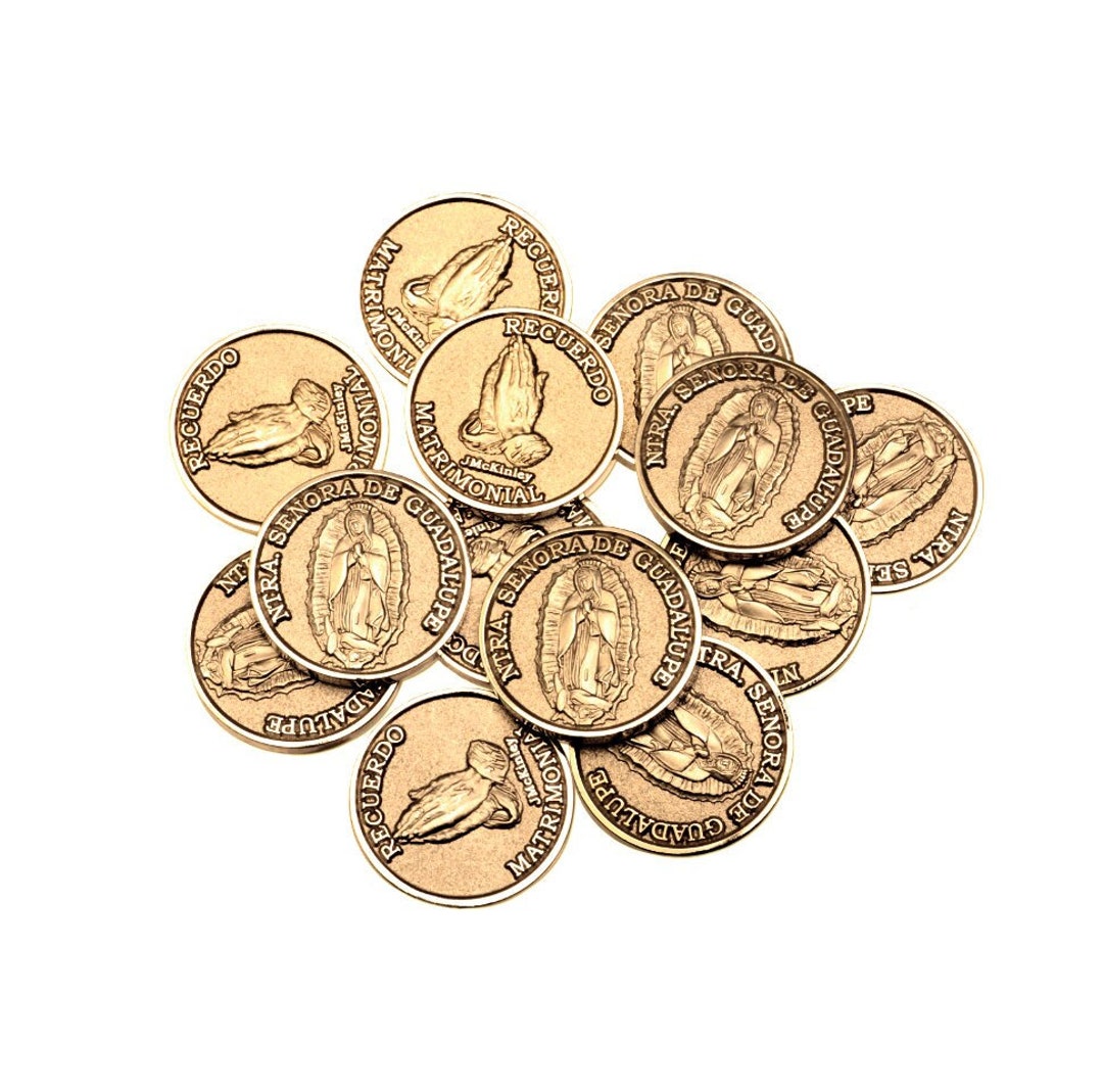Elegant Gold Wedding Arras Coins, Set of 13. - Etsy
