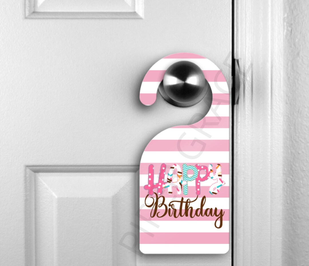 Birthday Door Hanger, Birthday Door Sign, Birthday Door Decoration ...