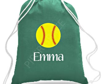 Softball Make up Bag. Custom Softball Bag. Softball Bag. Personalized ...