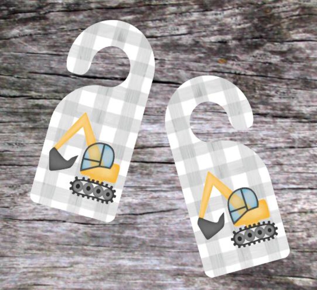 Excavator Door Hanger, Construction Door Decor, Digger Door Hanger ...