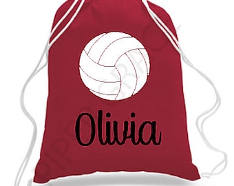 Custom Volleyball/volleyball Team/volleyball Player Drawstring Bag - Etsy