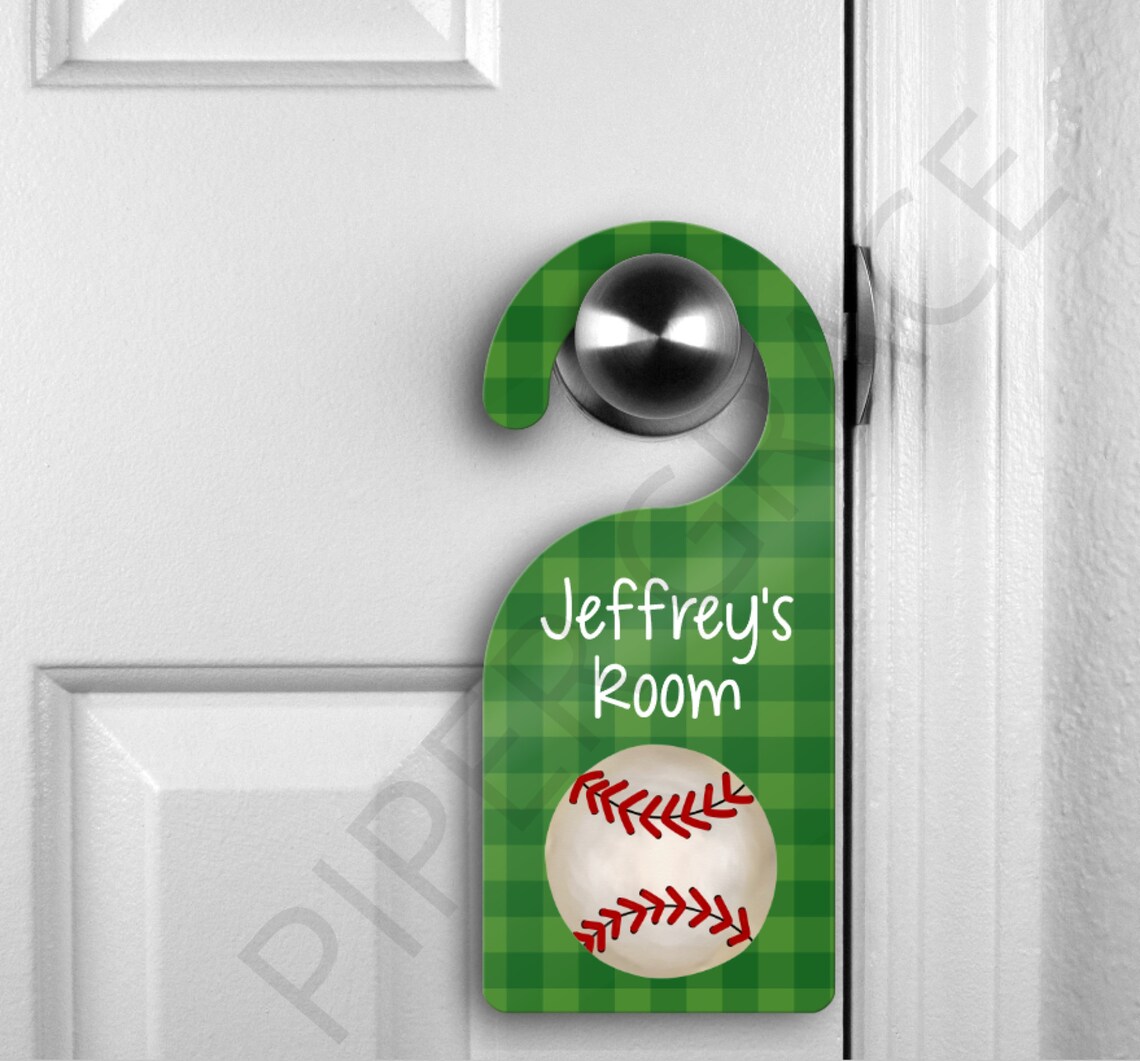Baseball Door Hanger Baseball Door Sign Kids Baseball Room - Etsy UK