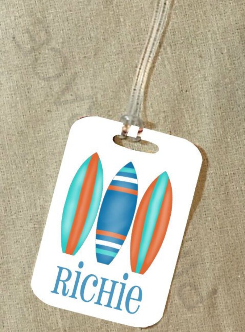 Surfboard Luggage Tag Surfboard Bag Tag Beach Bag Tag Beach - Etsy