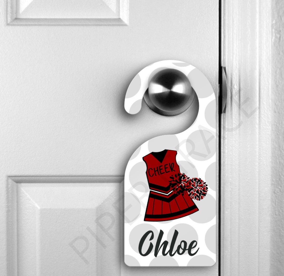 Cheerleader Door Hanger, Cheerleader Door Decor, Cheer Door Hanger ...