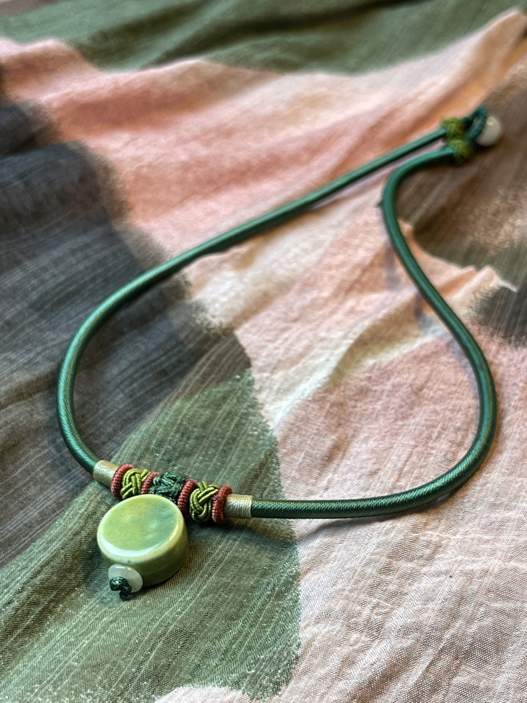 Ceramic Pendant - Rustic Jewelry • Pottery Necklace • Handmade Earthy ...