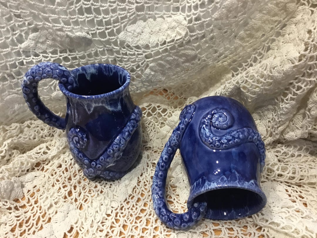 Handcrafted Pottery Octopus Tentacle Mug , Ceramic Octopus Tentacle Mug ...