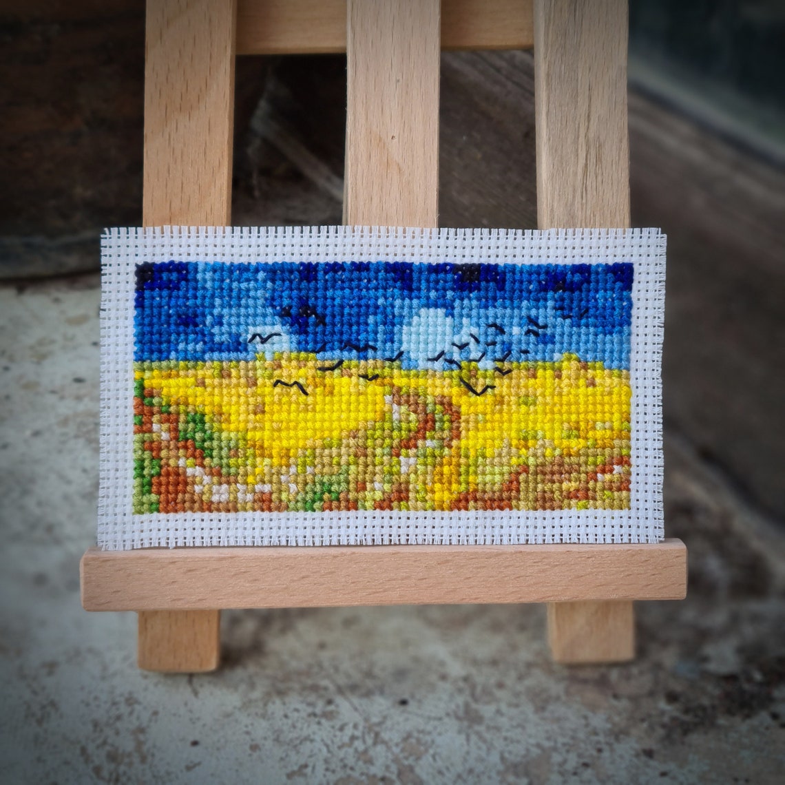 Modern Cross Stitch Pattern tiny Wheatfield With - Etsy