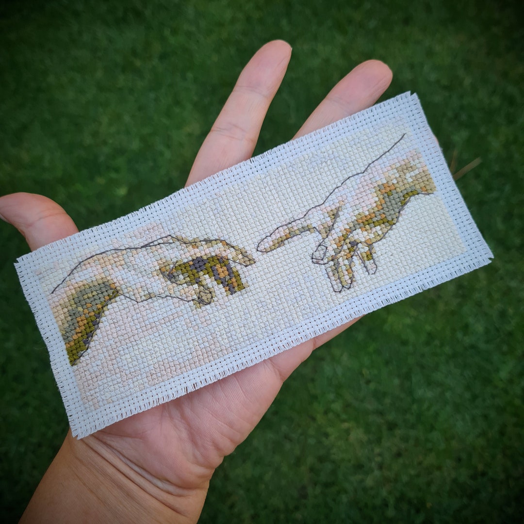 Mini Masterpiece Bookmark "the Creation of Adam by Michelangelo" Cross ...