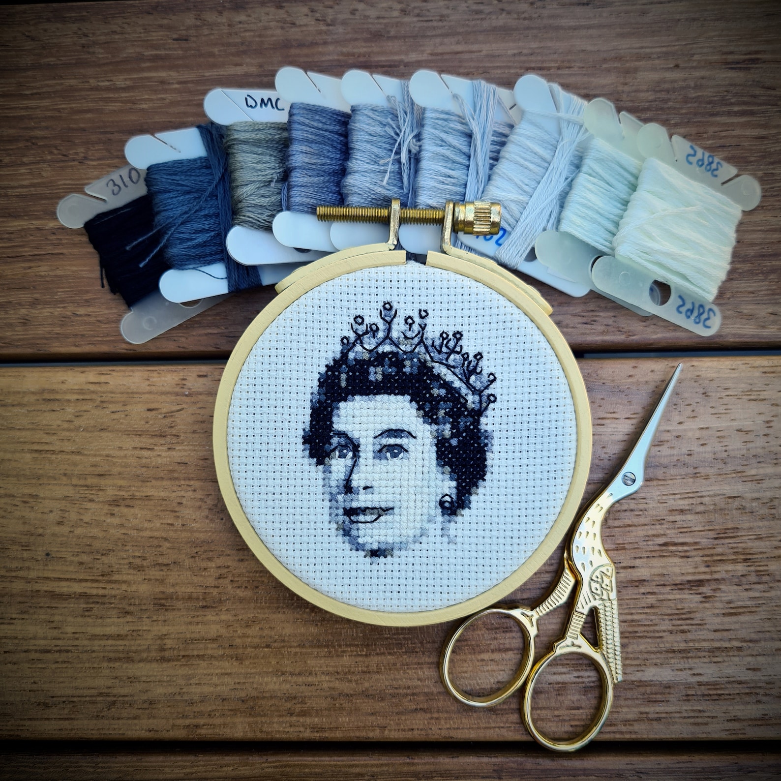 Tiny Cross Stitch Pattern her Majesty Queen Elizabeth - Etsy