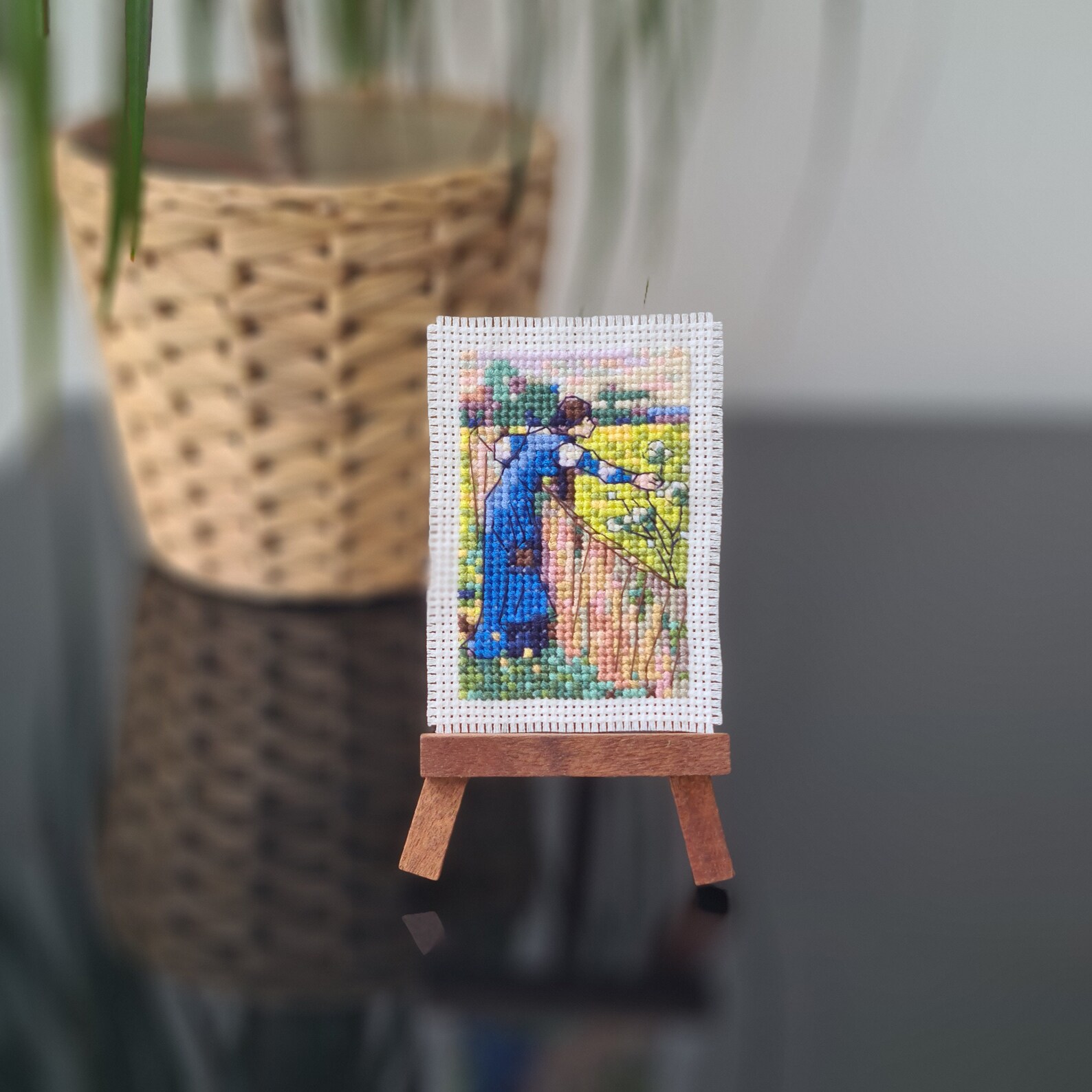 Tiny Cross Stitch Pattern, the Flower Picker by John William Waterhouse ...