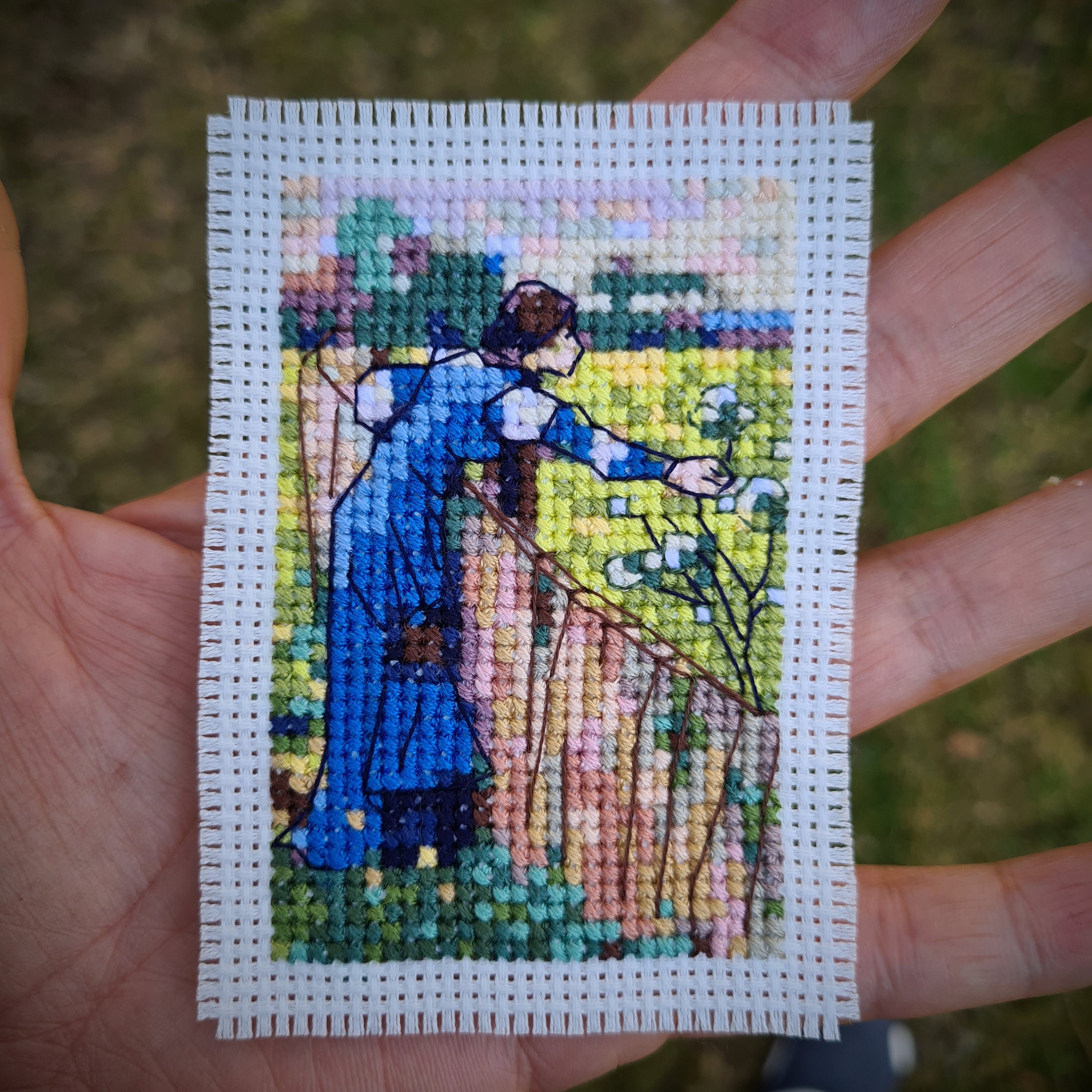 Tiny Cross Stitch Pattern, the Flower Picker by John William Waterhouse ...