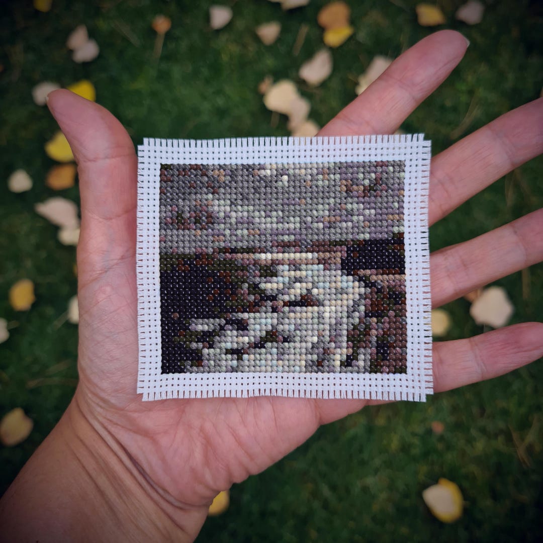 Mini Cross Stitch Pattern – Moonlit Shore by Albert Julius Olsson ...