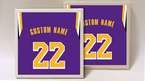 Los Angeles Lakers Custom Name Designed Purple Set of 2 | Etsy