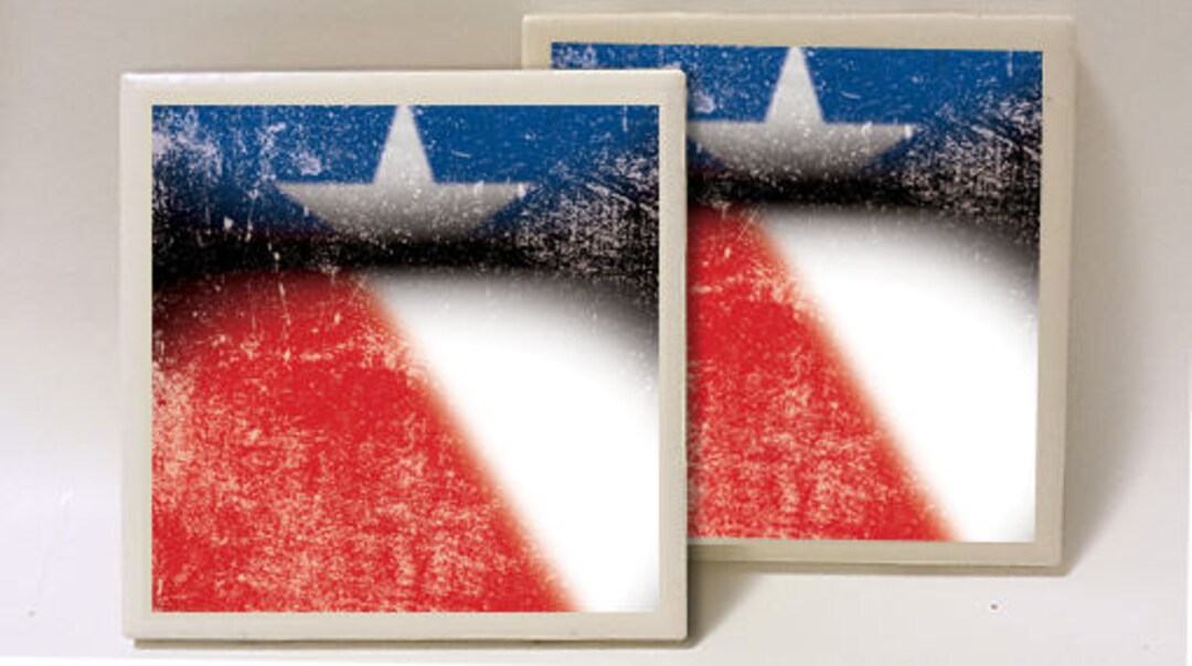 Texas Flag Design Set of 2 Ceramic Tile Coasters - Etsy