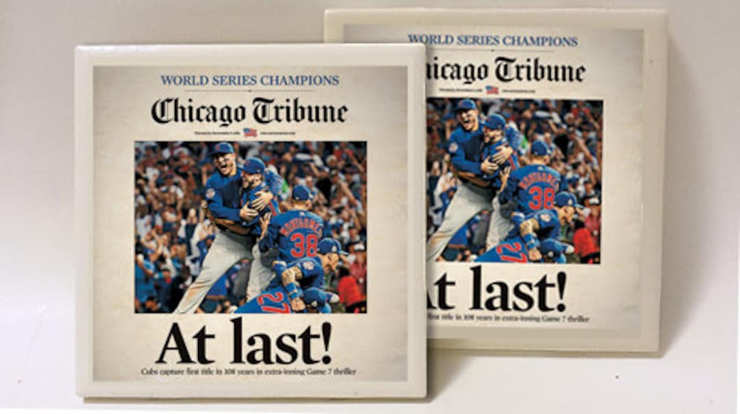 Chicago Cubs World Series Champions #1 Set of 2 Ceramic Tile Coasters ...