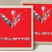 Chevy Corvette Modern Emblem Logo Set of 2 Ceramic Tile Coasters - Etsy