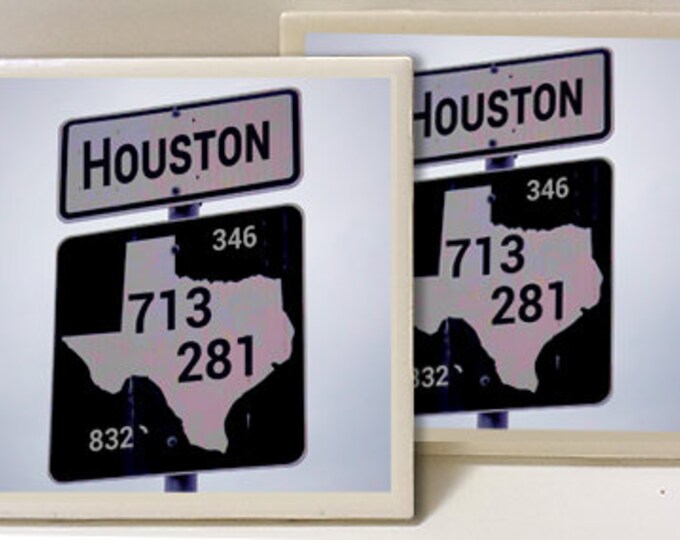 Houston Texas Street Sign of 2 Ceramic Tile Coasters - Etsy