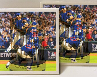 Chicago Cubs World Series Champions Set of 2 Ceramic Tile | Etsy