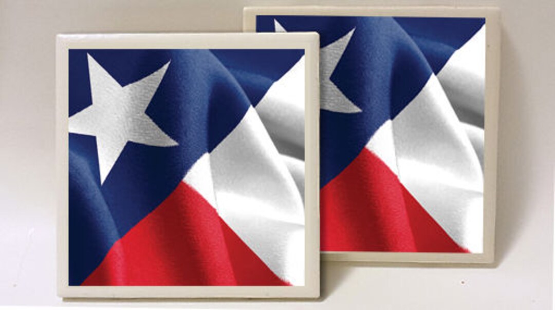 Texas Flag Set of 2 Ceramic Tile Coasters - Etsy