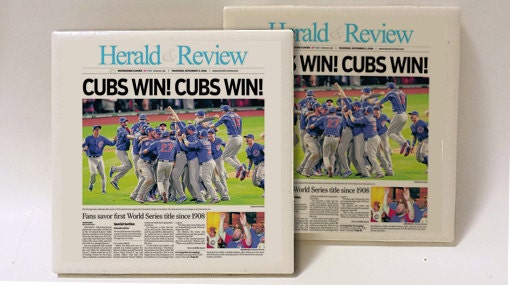Chicago Cubs World Series Champions Set of 2 Ceramic Tile | Etsy